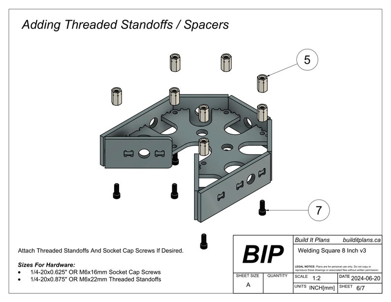 8 Inch Welding Square Cut Files and Plans for 0.25 Inch Thick Steel ...