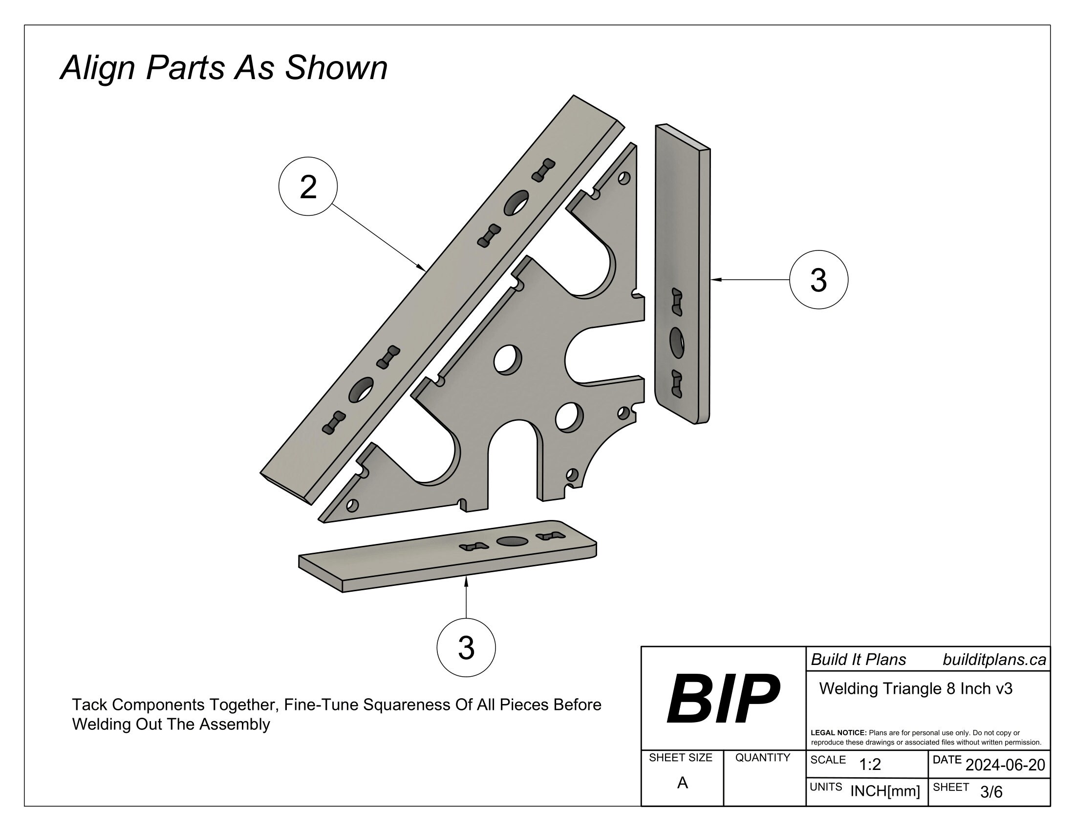 8 Inch Welding Triangle Cut Files and Plans for 0.25 Inch Thick Steel ...