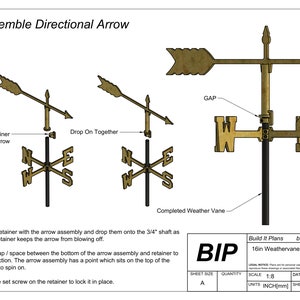 16 Inch Weather Vane Cut Files and Plans - DIY Weathervane DXF Files ...
