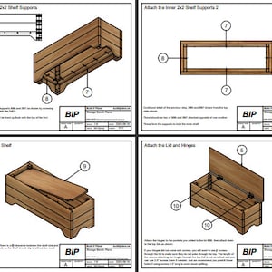 Storage Bench Build Plans - PDF Plans for Simple Entryway Storage Bench ...