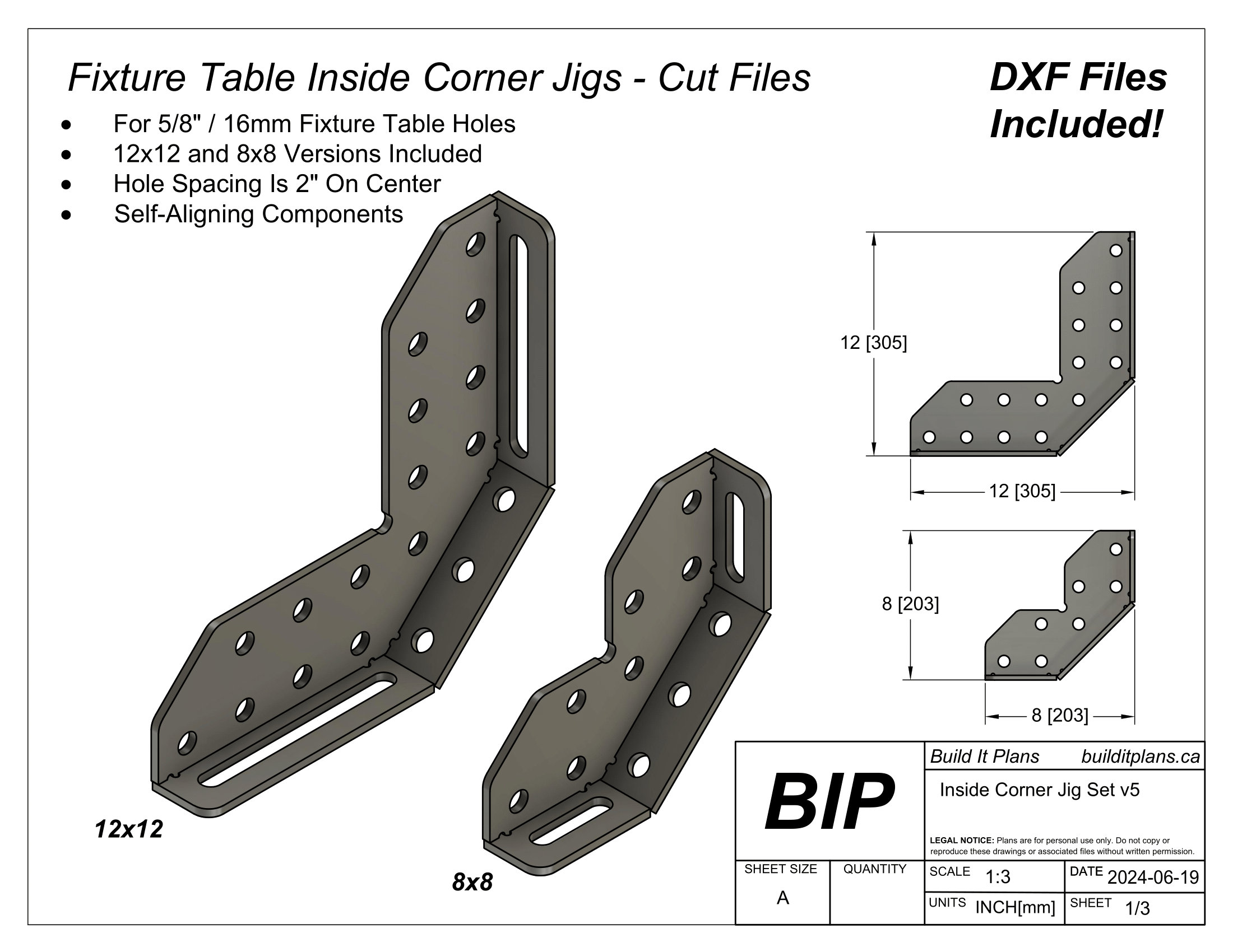 Inside Corner Jig DXF – Fixture Table Jig Cut Files - Etsy