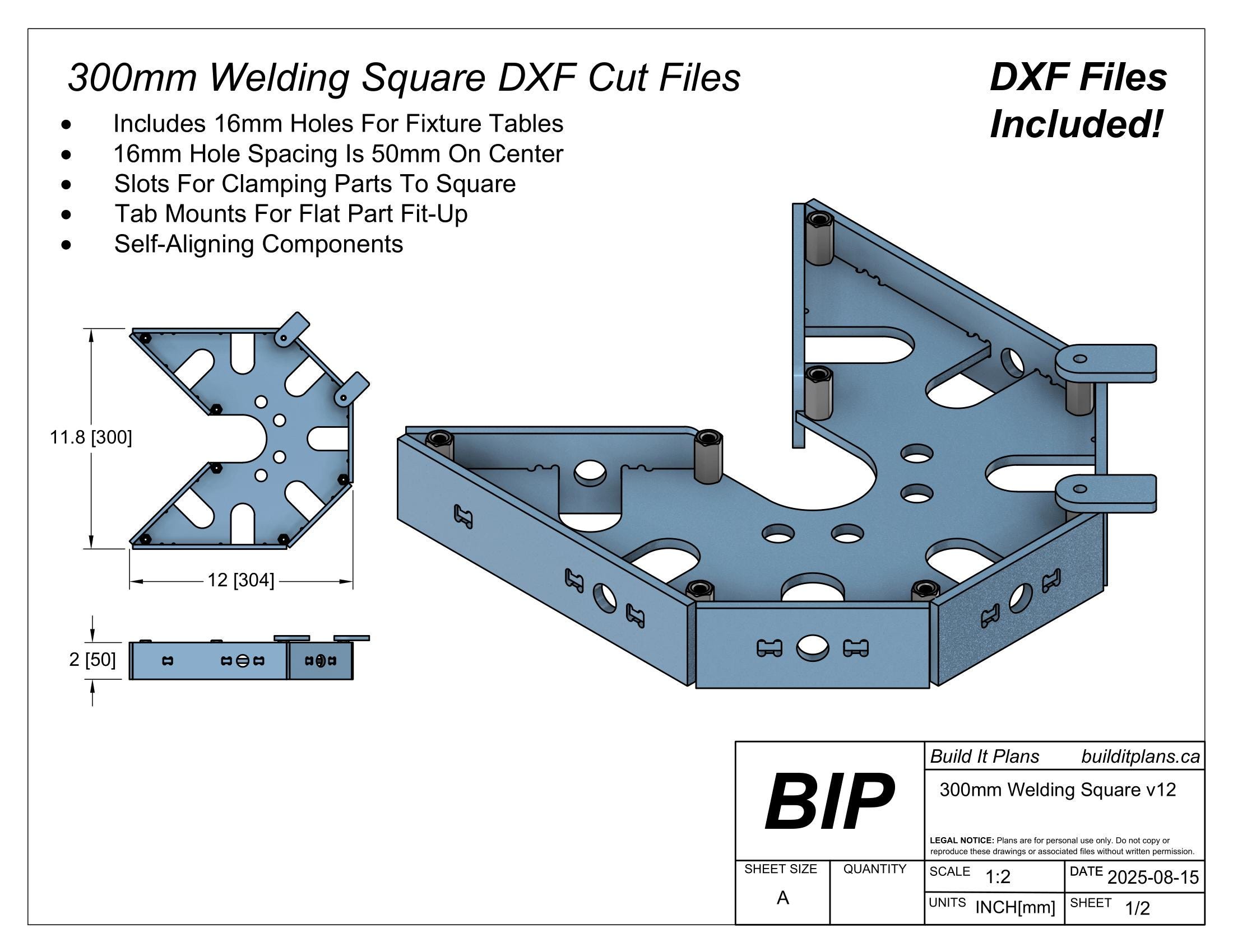6mm Welding Square DXF File Bundle: Metric Welding Jig Cut Files - Etsy