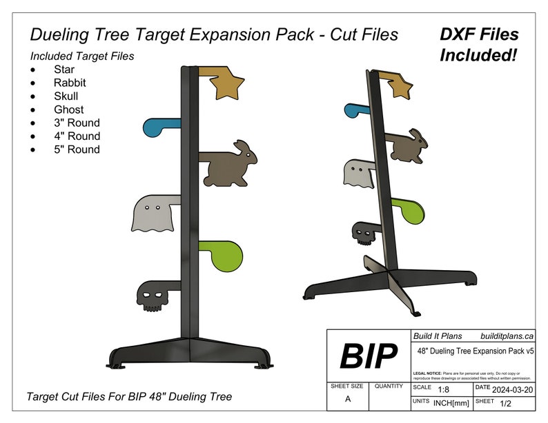 Dueling Tree Target Expansion Pack DXF Cut Files (digital Download) - Etsy