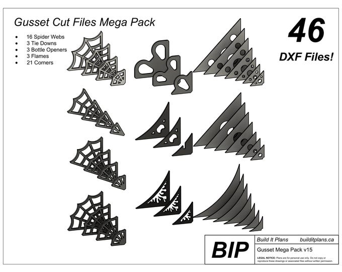 Gusset Cut Files Mega Pack for Fabricators Assorted DXF Plasma Files ...