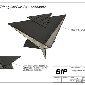 24" Triangular Fire Pit DXF Cut Files and Plans - Etsy
