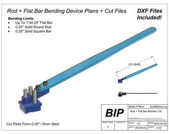 Metal Bender ,scrol Bender , Dxf Files, Plans, - Etsy
