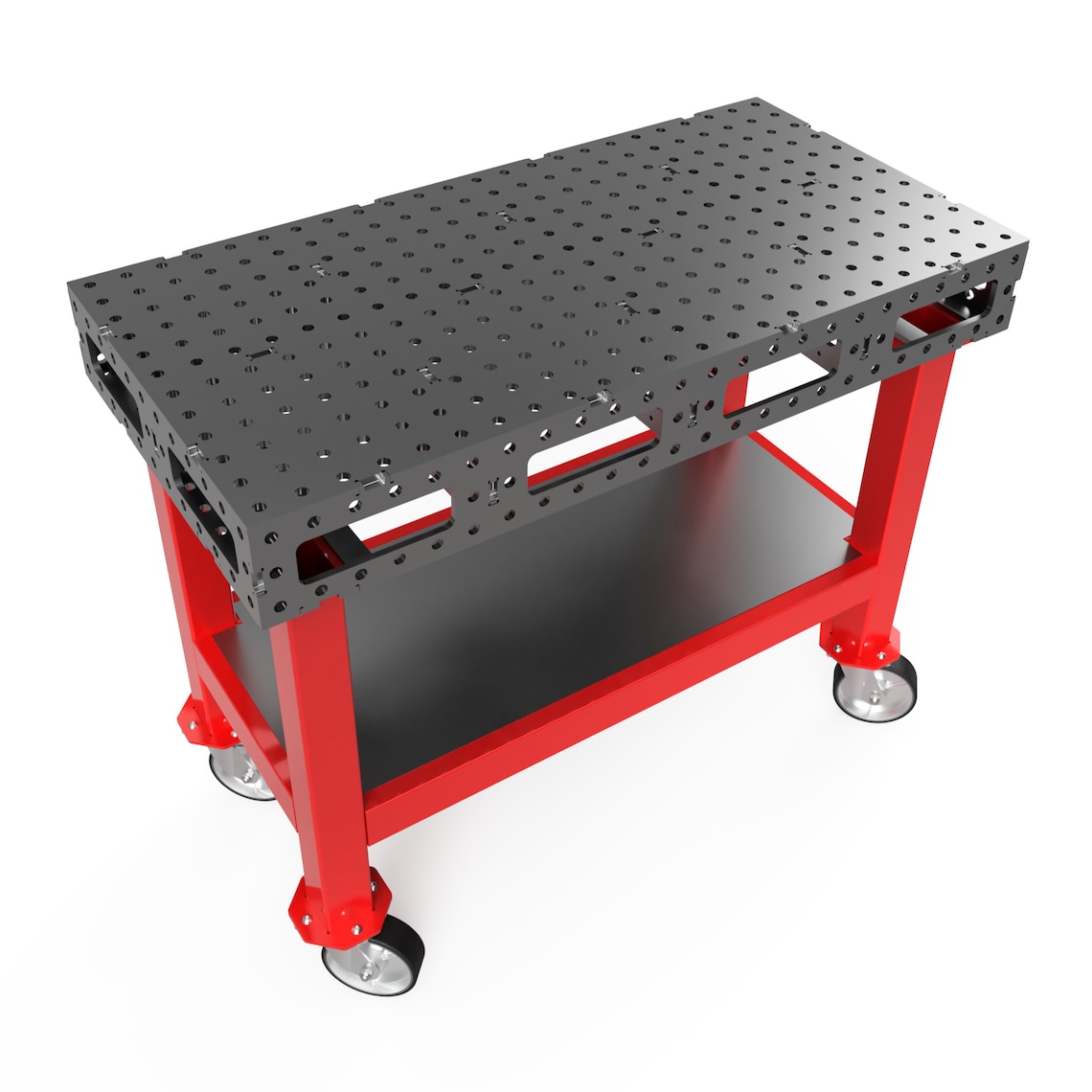 4x2 HD Welding Fixture Table 0.375 Thick Steel Plans and DXF Cut Files ...