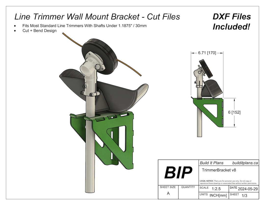 Trimmer Hanger DXF – Line Trimmer Hook Cut File - Etsy