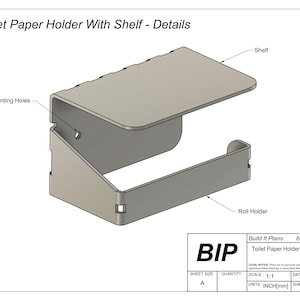 Toilet Paper Holder With Shelf DXF Cut Files (digital Download) - Etsy