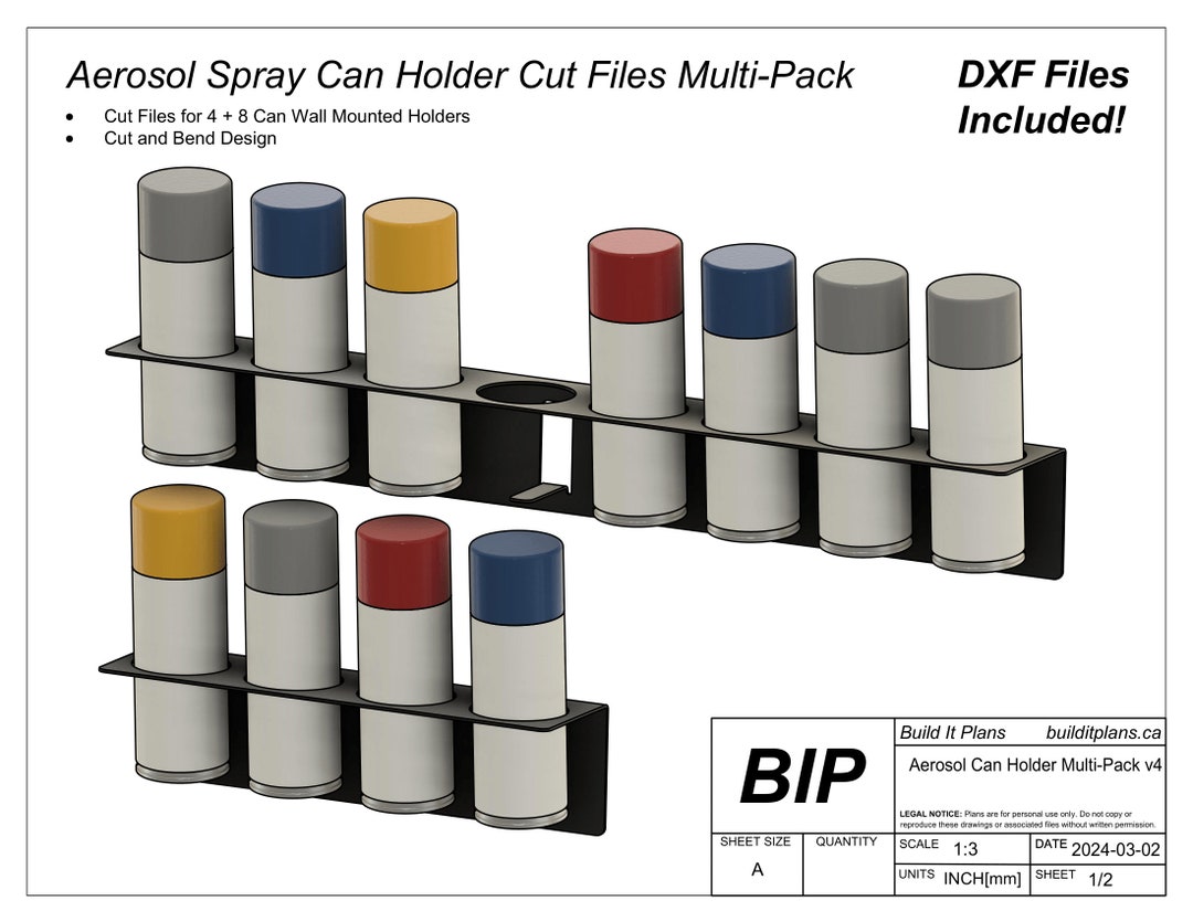 Spray Can Holder DXF – Wall Mount Can Rack Cut Files - Etsy