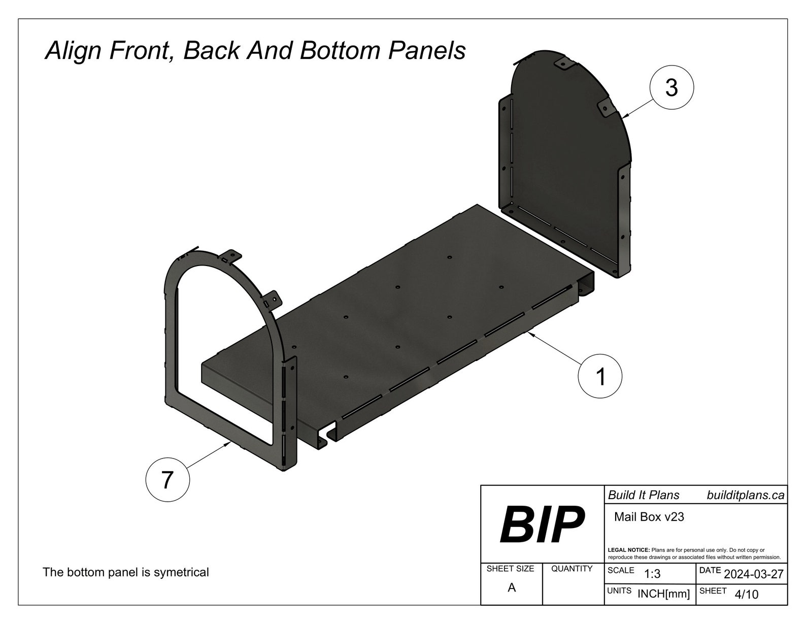 Mailbox Plans: Metal Letter Box DXF Cut Files (digital Download) - Etsy