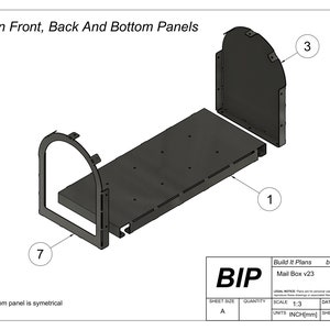 Mailbox Plans: Metal Letter Box DXF Cut Files (digital Download) - Etsy