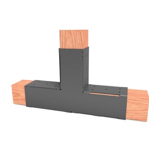 4x4 Post T Bracket Cut Files for Pergola T Bracket DXF Cut File for DIY ...