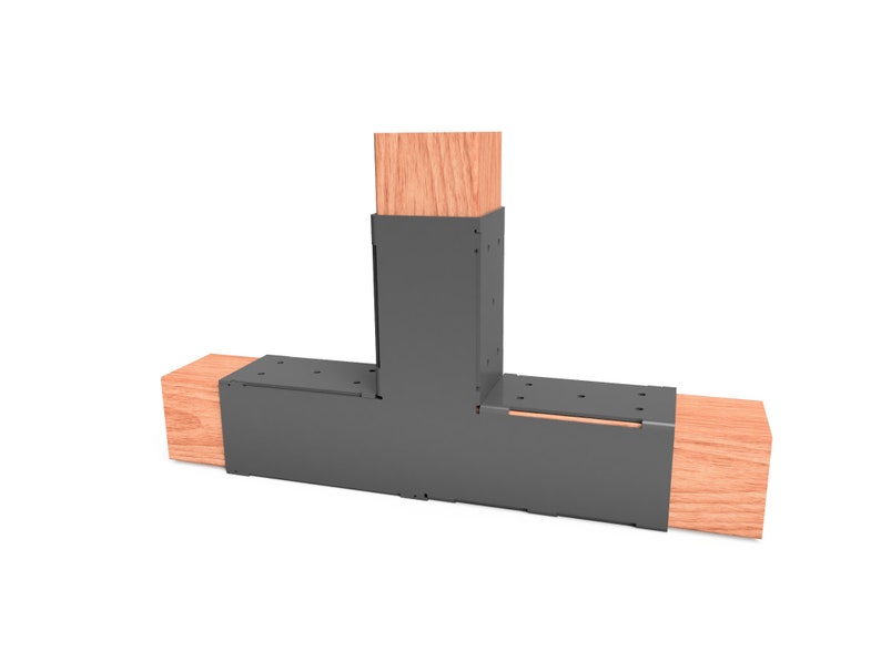 4x4 Post T Bracket Cut Files for Pergola T Bracket DXF Cut File for DIY ...