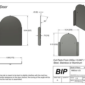 Mailbox Plans: Metal Letter Box DXF Cut Files (digital Download) - Etsy