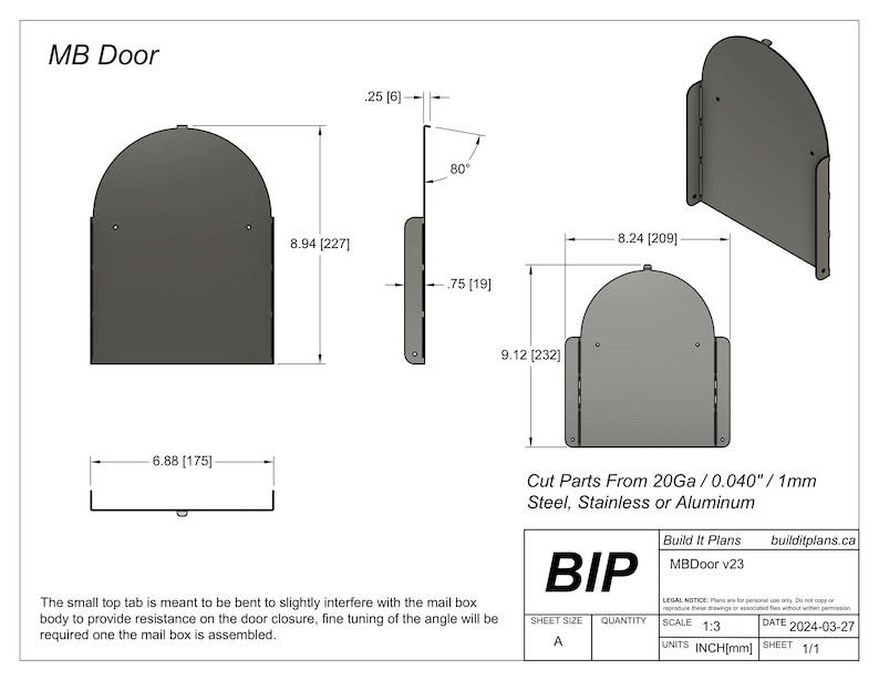 Mailbox Plans: Metal Letter Box DXF Cut Files (digital Download) - Etsy