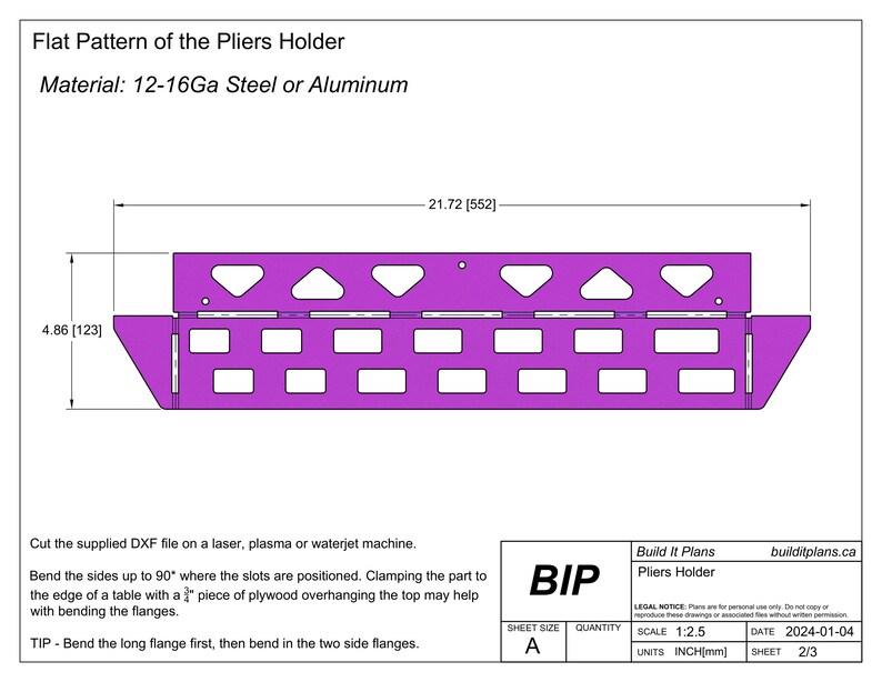 Pliers Organizer DXF File - Universal Pliers Rack Cut File - Etsy