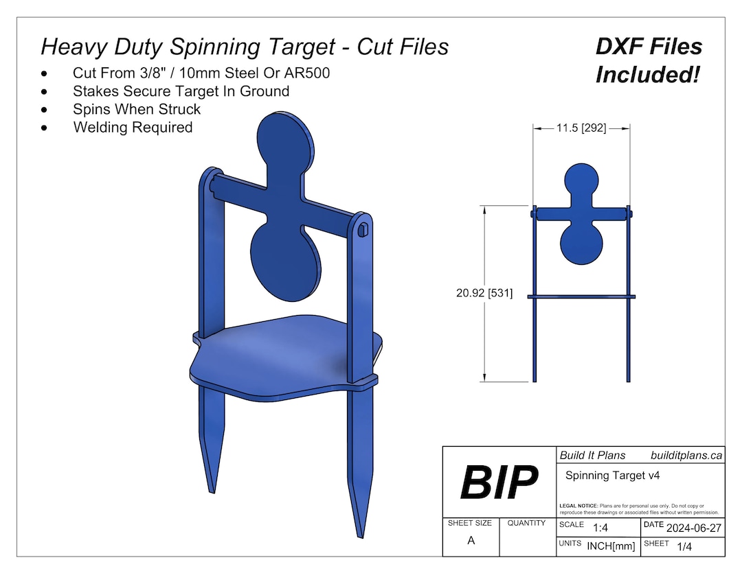 Spinning Target DXF Cut Files - Build Your Own Flipping Target - Etsy