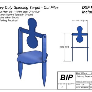 Spinning Target DXF Cut Files - Build Your Own Flipping Target - Etsy
