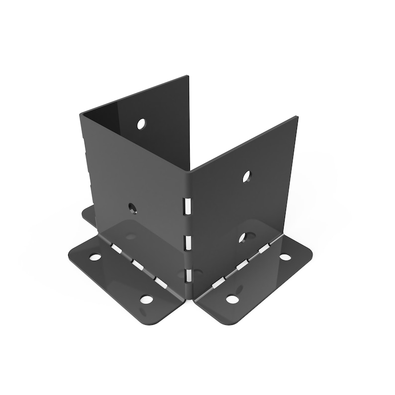 Full Dimension 6x6 Post Base Bracket Cut File Base Bracket DXF Plasma ...