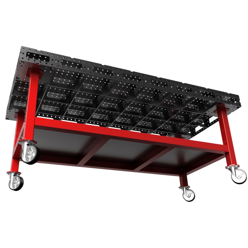 4x8 HD Welding Fixture Table 0.375 Thick Steel Plans and DXF Cut Files ...