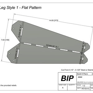 Tapered Furniture Leg DXF Cut Files Multi Pack - 12 Inch and 18 Inch ...