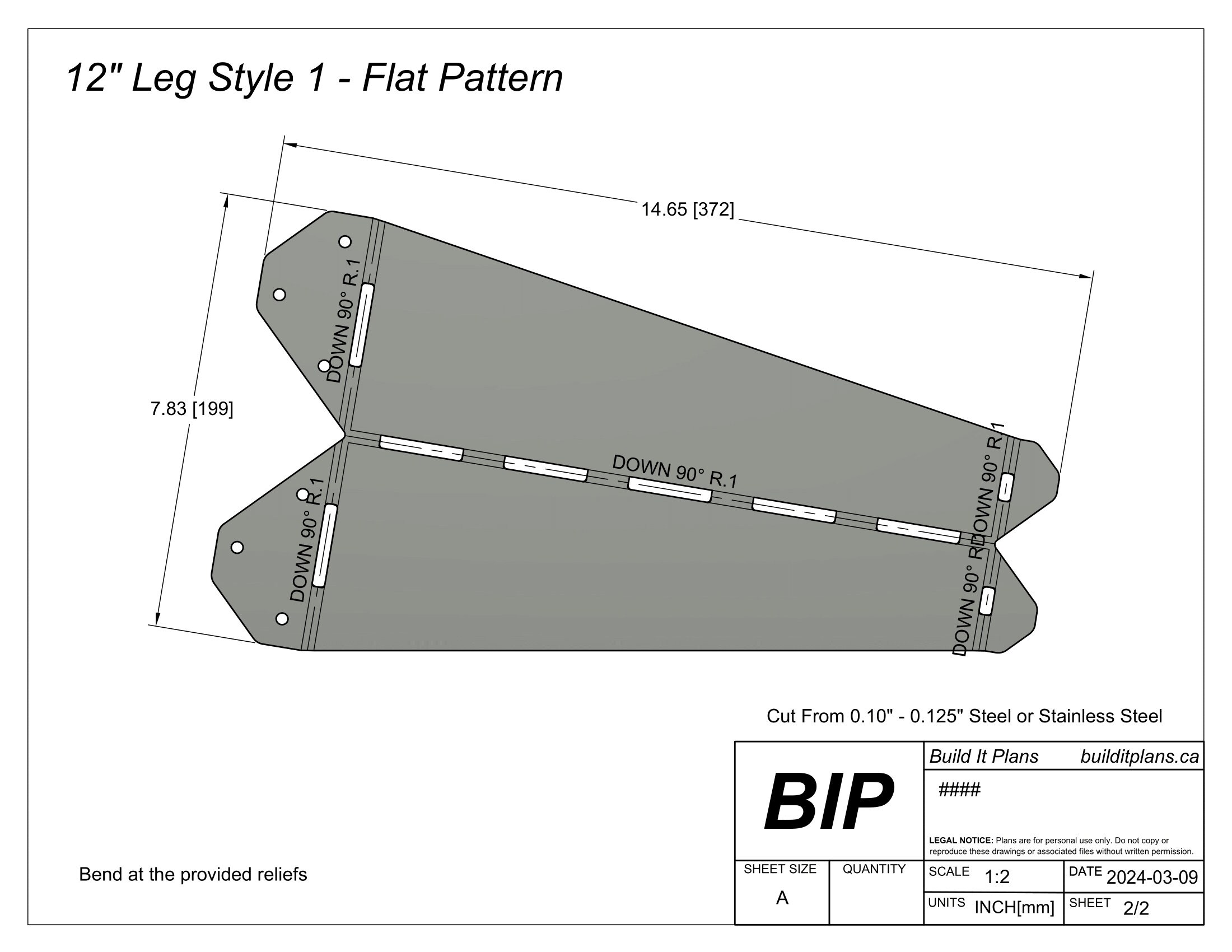 Tapered Furniture Leg Cut Files Multi Pack 12 Inch and 18 Inch Leg Cut ...