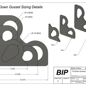 Tie Down Gusset Cut Files Pack for Fabricators - DXF Plasma Files for ...