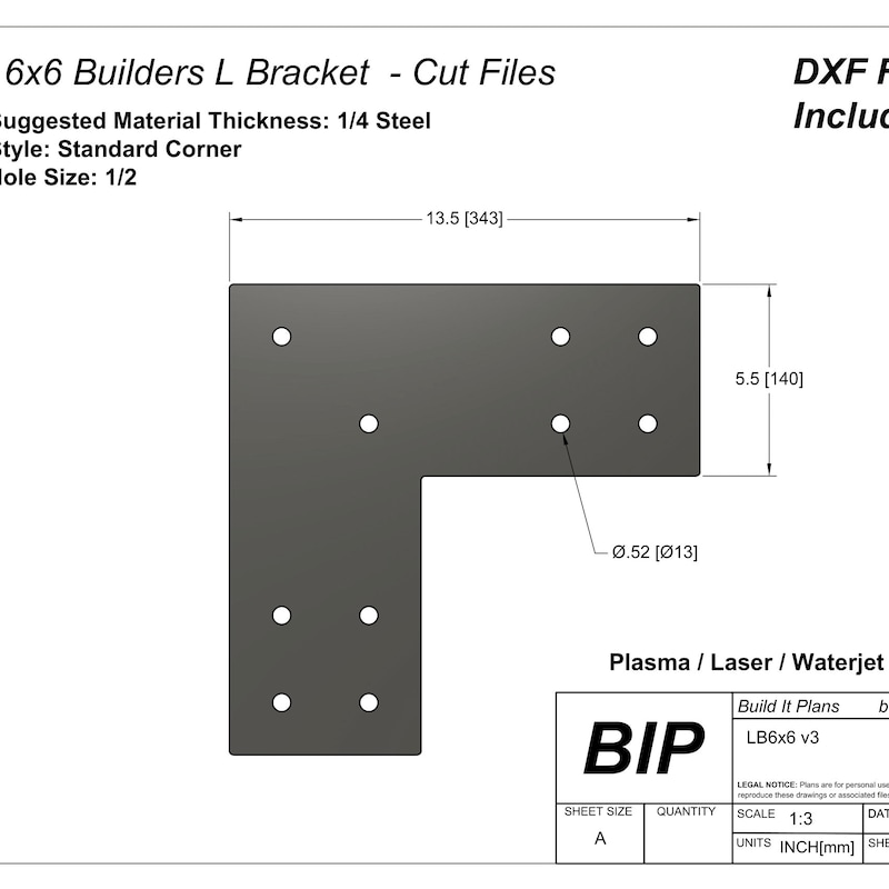 6x6 Corner Bracket - Etsy
