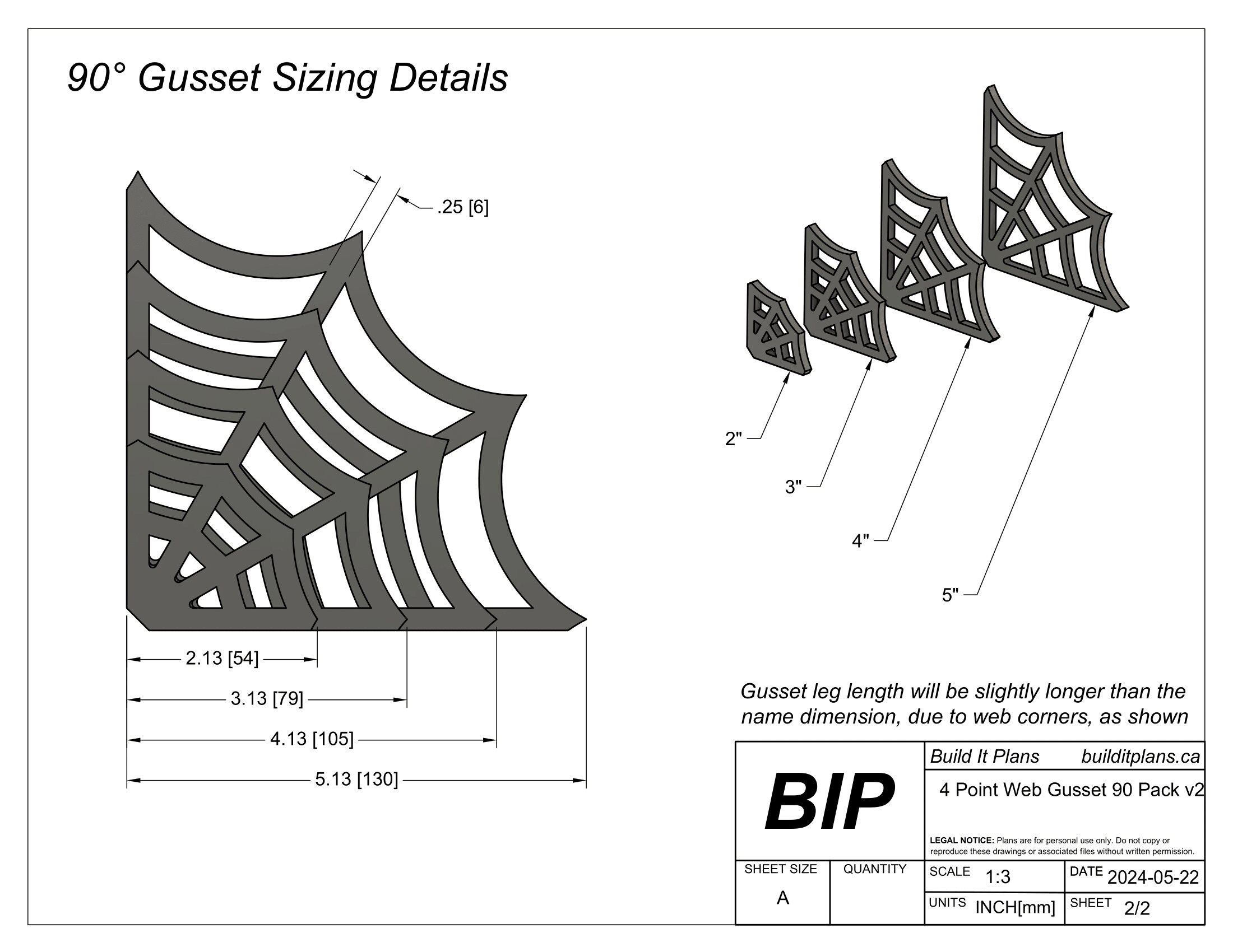 Spider Web Corner Gusset Cut Files Pack for Fabricators 4 Point Style ...