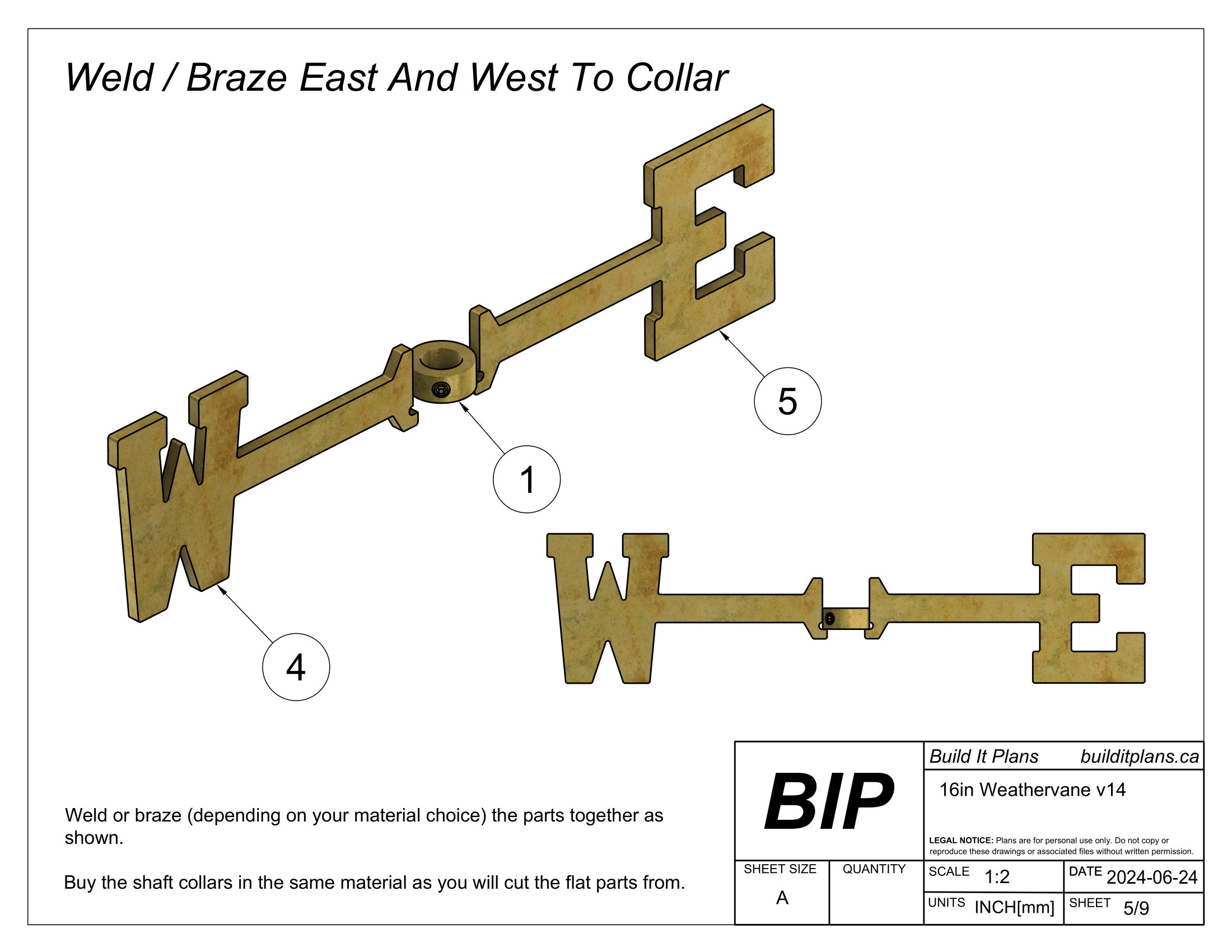 16 Inch Weather Vane Cut Files and Plans - DIY Weathervane DXF Files ...