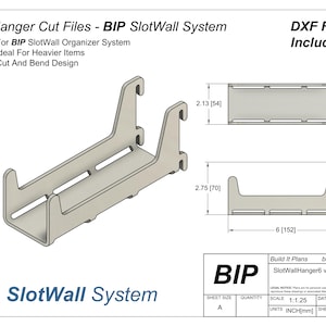 Slotwall 6 Hanger Cut Files for DIY Slatwall Pegboard Wall Organizer ...