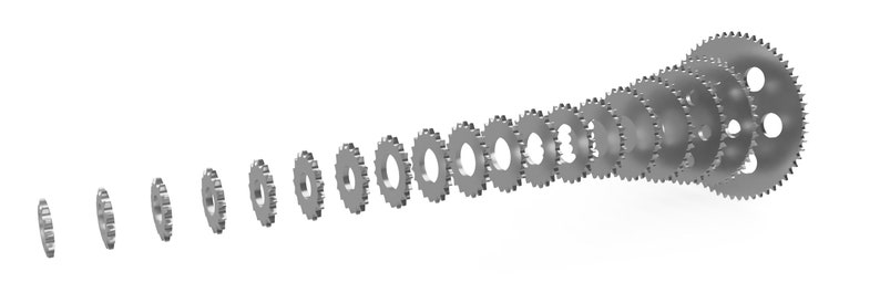 Number 40 Sprocket DXF Cut Files: ANSI 40 41 Chain Sprockets - Etsy