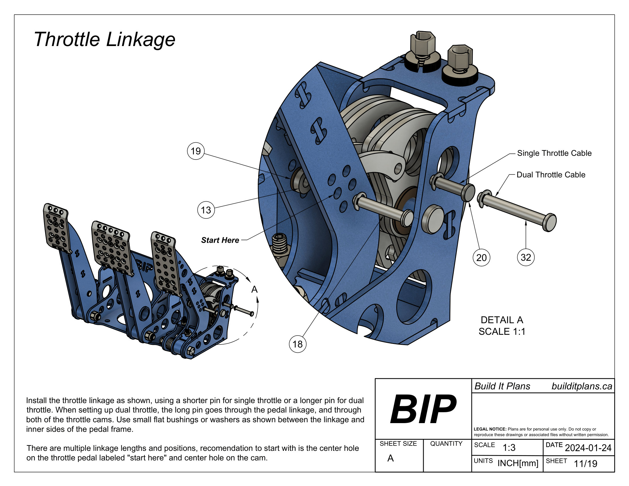 Pedal Box Files + Plans - Floor Mount 3 Pedal Set DXF Files + PDF Plans ...