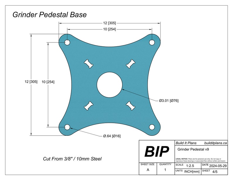 Grinder Pedestal DXF Files - Bench Grinder Stand Cut Files - Etsy