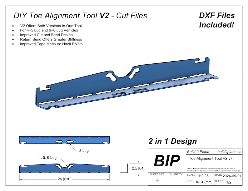 Universal Alignment Tool DXF - Tie Rod Adjustment Tool Cut File - Etsy