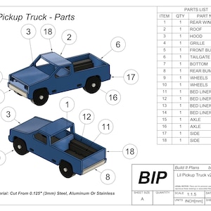 Truck Welding Project DXF Cut Files - Chevrolet Pickup Welding Practice ...
