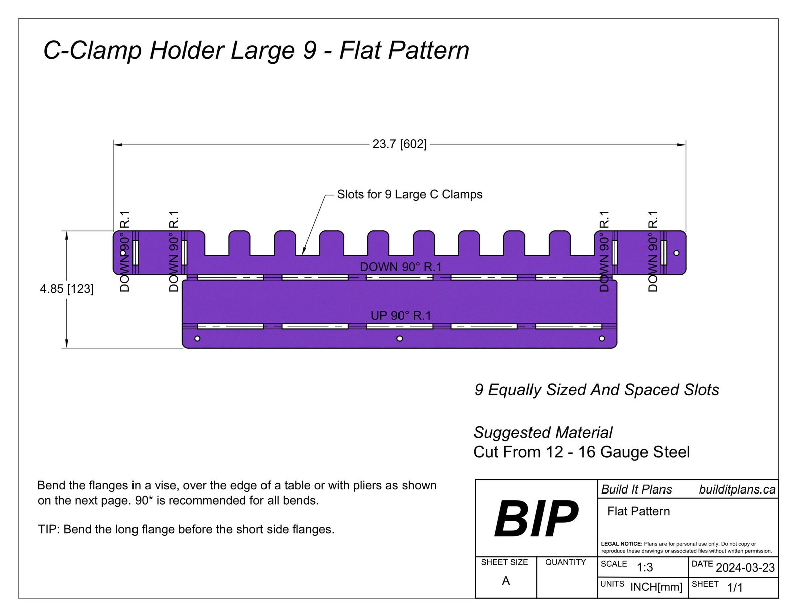 C Clamp Wall Hanger DXF - Clamp Holder Cut Files - Etsy