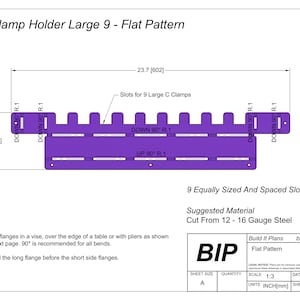 C Clamp Wall Hanger DXF - Clamp Holder Cut Files - Etsy