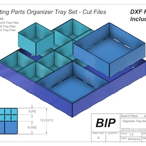 Parts Tray DXF Bundle – Nesting Organizer for Small Tools and Hardware ...