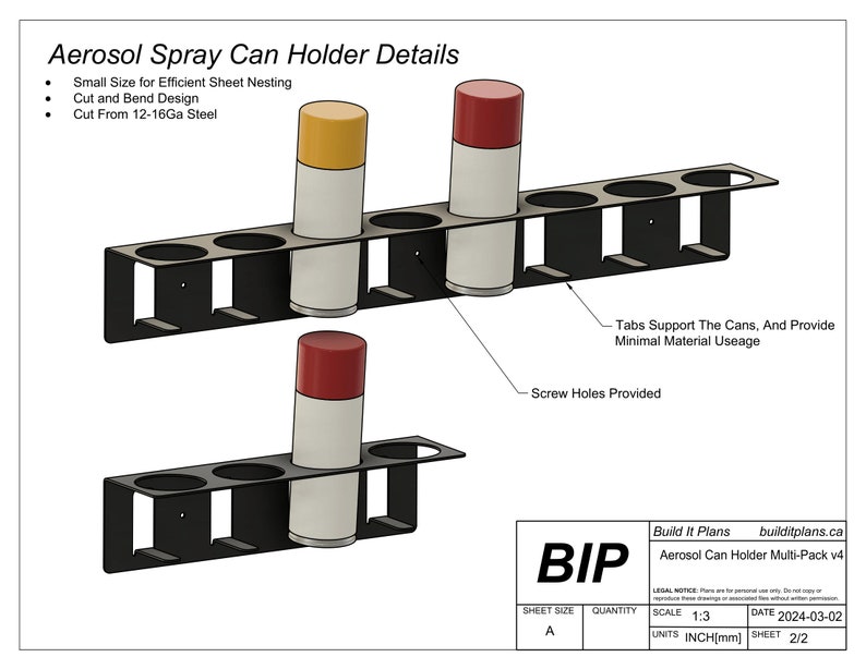 Spray Can Holder DXF – Wall Mount Can Rack Cut Files - Etsy