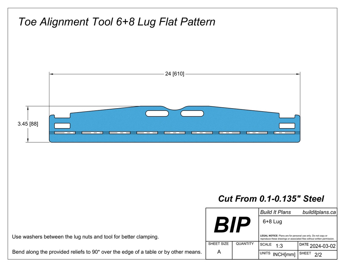 Toe Alignment Tool Cut Files for DIY Alignment DXF Plasma Cut Files for ...
