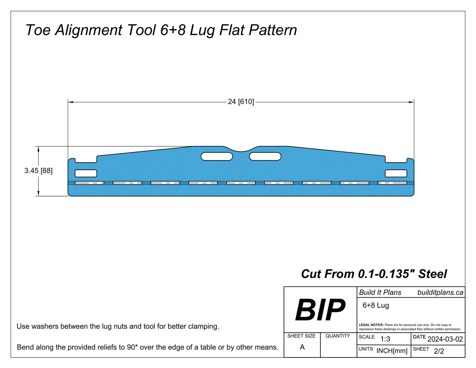 Toe Alignment Tool Cut Files for DIY Alignment DXF Plasma Cut Files for ...