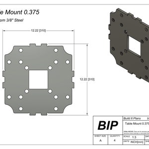 4x8 HD Welding Fixture Table 0.375 Thick Steel Plans and DXF Cut Files ...