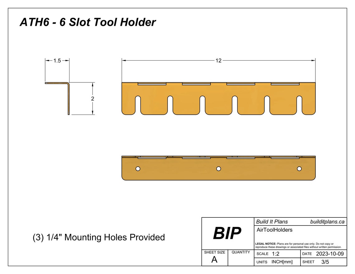 Air Tool Holder Multi Pack DIY Cut Files DXF File Download - Etsy Canada