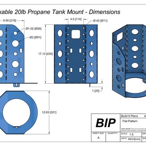 20lb Propane Tank Mount DXF File – Cut File for Propane Tank Mounting ...
