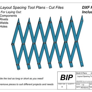 Weld Layout Spacing Tool DXF – Adjustable Hole & Center Finder Tool Cut ...