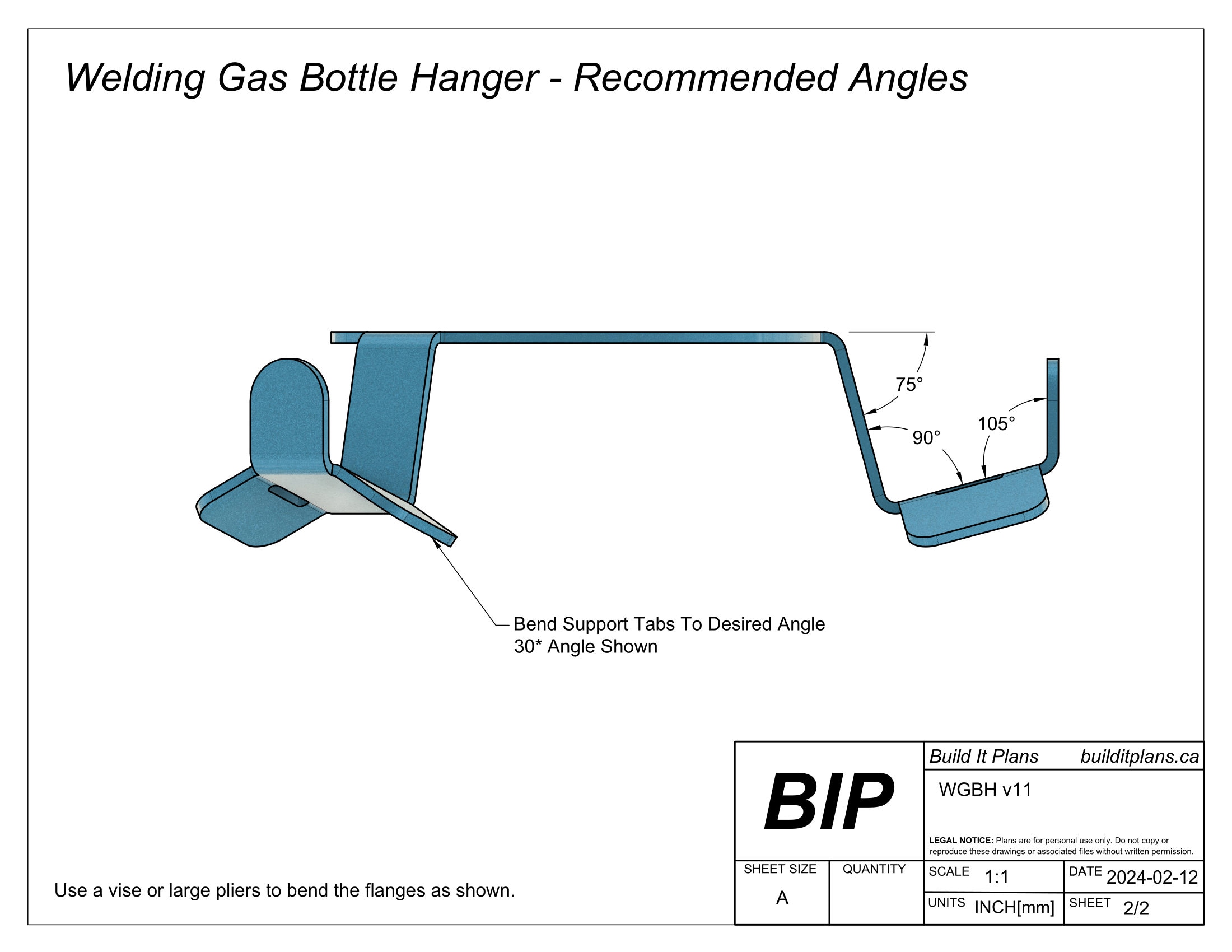 Welding Bottle Hook DXF – Triple Hanger Cut File for Gas Cylinders - Etsy