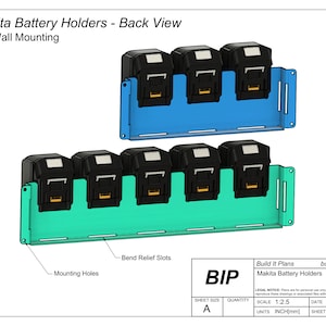 Makita Battery Holder DXF File – Wall Rack Cut File for 18V Makita ...