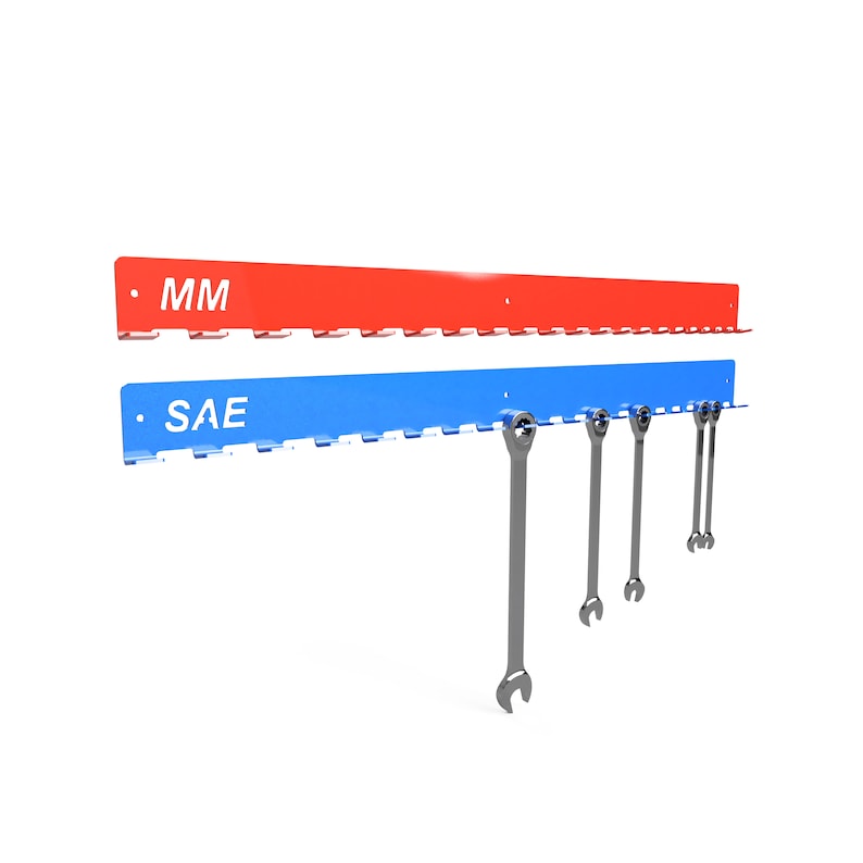 Metric SAE Wrench Holder Cut Files for Wall Mounting Imperial and ...
